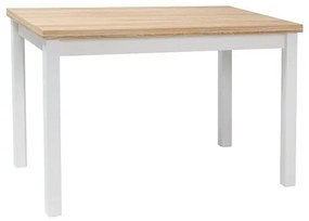 Jídelní stůl Adams 100 x 60 cm / Dub / Bílá