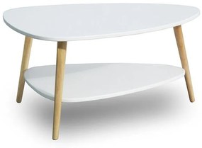 modernHOME Moderní konferenční stolek s dřevěnými nohami