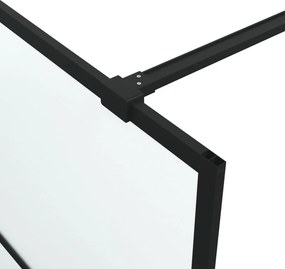 Sprchová zástěna walk-in černá 80 x 195 cm mléčné ESG sklo 152130