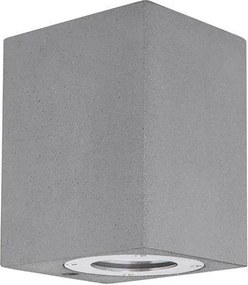 NV 9790542 Venkovní nástěnné svítidlo FUENTO šedý beton skleněný difuzor GU10 1x7W IP65 100-240V bez žárovky světlo dolů - NOVA LUCE