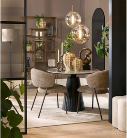 Kulatý jídelní stůl s mramorovou deskou ø 100 cm Rianne – Light &amp; Living