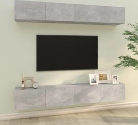 vidaXL Nástěnné TV skříňky 4 ks 100 x 30 x 30 cm [3114195] Barva: Betonová šedá