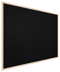 Allboards Černá korková tabule v dřevěném rámu 100x80 cm,TKBLACK108D