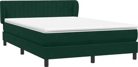 Box spring postel s matrací tmavě zelená 160x220 cm samet 3317742