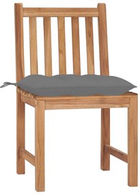 Zahradní židle 2 ks s poduškami masivní teakové dřevo,  3062932