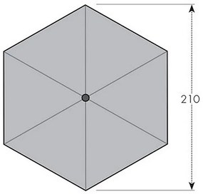 DOPPLER Doppler Slunečník Active 210 cm (různé barvy) 831 bordeau