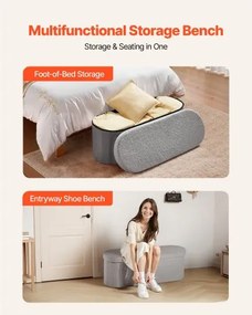 Oválný úložný taburet, Nosnost 299,371 kg VEVOR – 1100 × 380 × 380 mm