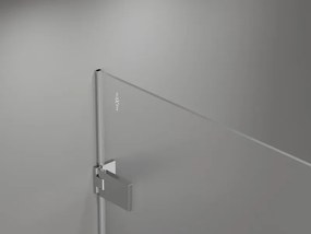 Mexen Lunar-F, sklápěcí sprchový kout pravý 100 x 100 cm, 8mm čiré sklo, chromový profil, 836-100-100-01-00-P