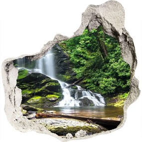 Wallmuralia Nálepka fototapeta 3D výhled Vodopád v lese 75x75 cm