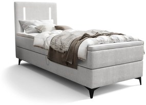 Jednolůžková postel 80 cm Ortega Bonell (šedá) (s roštem, s úl. prostorem) (s LED osvětlením). 1082577