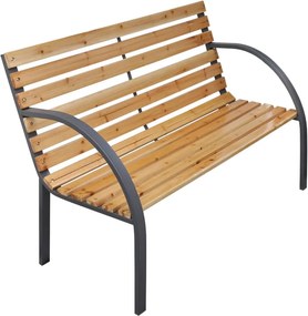 Zahradní lavice 112 cm masivní jedlové dřevo 319573
