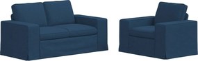 Set pohovek 2 ks Modrá textil 3407506