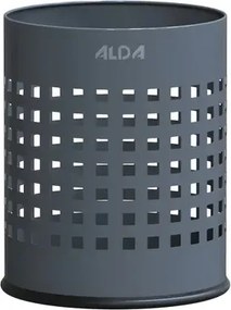 ALDA Officer šedá / Odpadkový koš / 7 l / děrovaný / lakovaná ocel