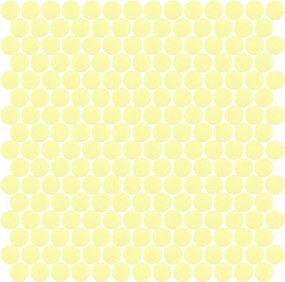 Hisbalit Skleněná mozaika žlutá Mozaika 303B SATINATO kolečka  prům. 2,2 (33,33x33,33) cm - KO303BLH