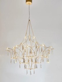Kovové LED závěsné svítidlo ve zlaté barvě ø 80 cm Goro – Nova Luce