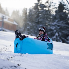 Kondela Nafukovací sedací vak/lazy bag, modrá, LEBAG