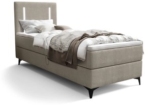 Jednolůžková postel 80 cm Ortega Bonell (hnědošedá) (s roštem, bez úl. prostoru) (s LED osvětlením). 1082560