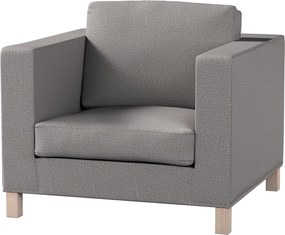 Potah na křesko IKEA Karlanda, krátký barva šedá látka pletený vzor