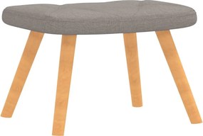 Relaxační křeslo se stoličkou taupe textil 327543