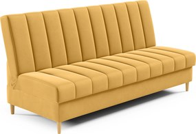 Eka Pohovka VERNE, 200 cm Výběr nohou: Přírodní, Barva látky: Žlutá (Kronos 01)