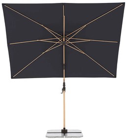 Doppler ALU WOOD 220 x 300 cm - výkyvný zahradní slunečník s boční tyčí antracit