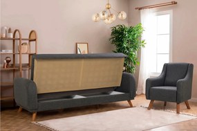 Hanah Home Set křesla a pohovky HERA antracitový 237 cm