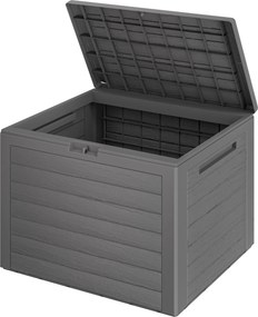 Casaria Úložný box Lille šedý 190 l – plastový, s víkem