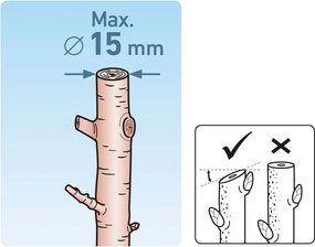 Nůžky zahradnické, 205mm, na sříhání větví , EXTOL PREMIUM