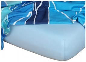 DADKA Jersey prostěradlo světle modré Rozměr 35x75x2