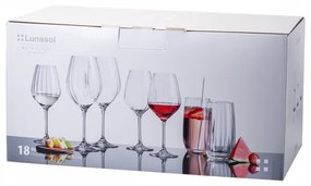 Lunasol - Startovací set sklenic do domácnosti 18 ks – Optima Glas Lunasol (322689)