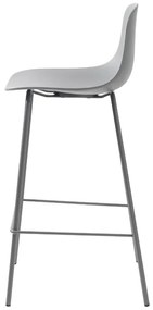Šedá plastová barová židle Unique Furniture Whitby 67,5 cm