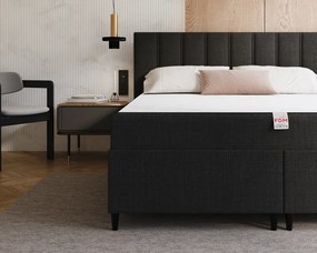 Dvoulůžková čalouněná postel Trentino se zvedacím roštem Ottawa - výběr z 9 provedení