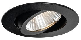 Zapuštěné bodové svítidlo černé 6,8 cm vč. LED 545 lm stmívatelné IP65 - Gaius
