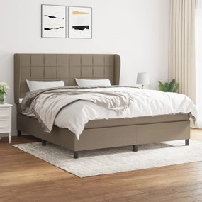 Box spring postel s matrací taupe 180x200 cm textil 3127985