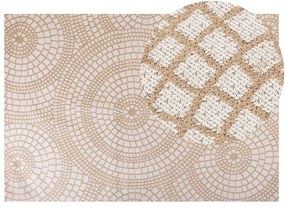 Jutový koberec 200 x 300 cm béžový/bílý ARIBA Beliani