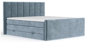 Modrá boxspring postel s úložným prostorem 160x200 cm Ava – Maison de Rêve