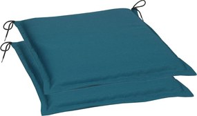 Go-De Textil Sada zahradních podsedáků Uni (polštářek, 5 cm, 2 kusy, petrolejová)