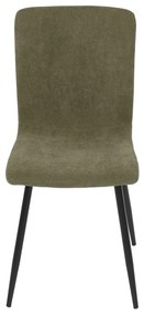 AUTRONIC Židle jídelní, zelená látka, černý kov