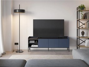 Modrý TV stolek 160x55x42 cm Adara – Marckeric