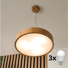 Brilagi - LED Lustr na lanku CARVALHO 3xE27/45W/230V dub pr. 47,5 cm