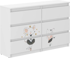 Wooden Toys Dětská komoda R-120 SAFARI MYŠKA
