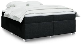 Box spring postel s matrací černá 200x200 cm textil 3285160