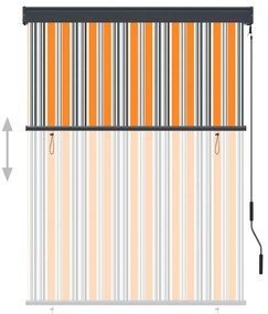 vidaXL Marketos Venkovní roleta 120 x 250 cm žlutomodrá