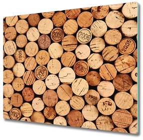 Skleněná krájecí deska Korkové víno 60x52 cm
