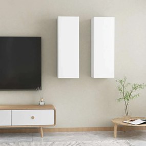 vidaXL TV skříňky 2 ks 30,5 x 30 x 90 cm kompozitní dřevo [803345] Barva: Bílá