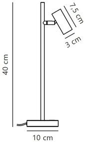 Nordlux - LED Stmívatelná stolní lampa OMARI LED/3,2W/230V černá