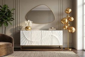 Designová komoda Shayla 177 cm bílé mango
