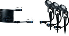 P 93689 Plug & Shine prodlužovací sada zápich Sting IP67 3000K 3x6W stmívatelné - PAULMANN