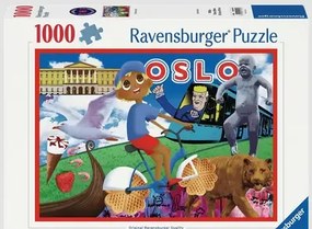 RAVENSBURGER Puzzle Oslo, Norsko / 1000 dílků / 70 × 50 cm