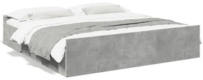Rám postele se zásuvkami betonově šedý 200 x 200 cm kompozit,  3280268